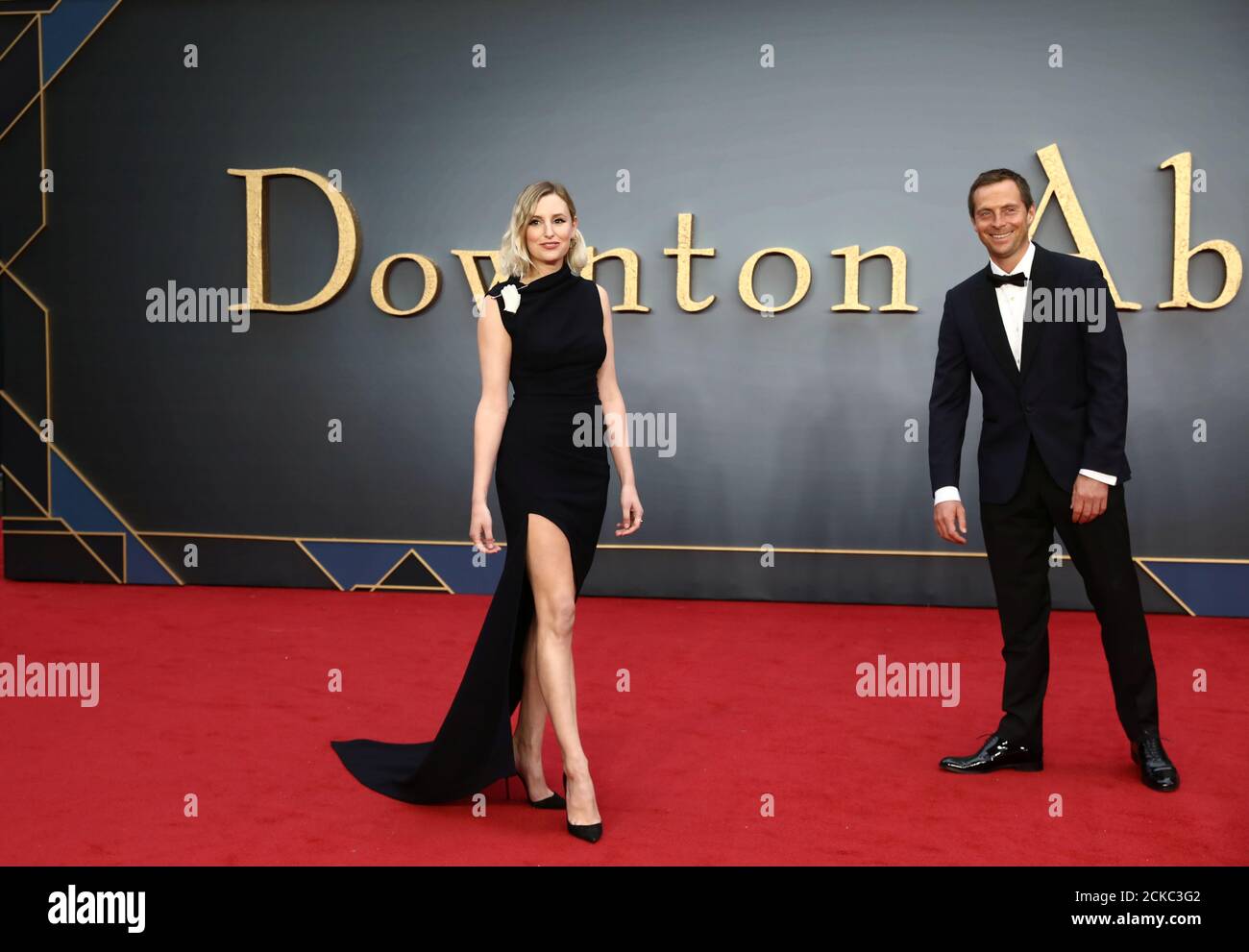 Laura carmichael at the world premiere of downton abbey hi-res stock ...