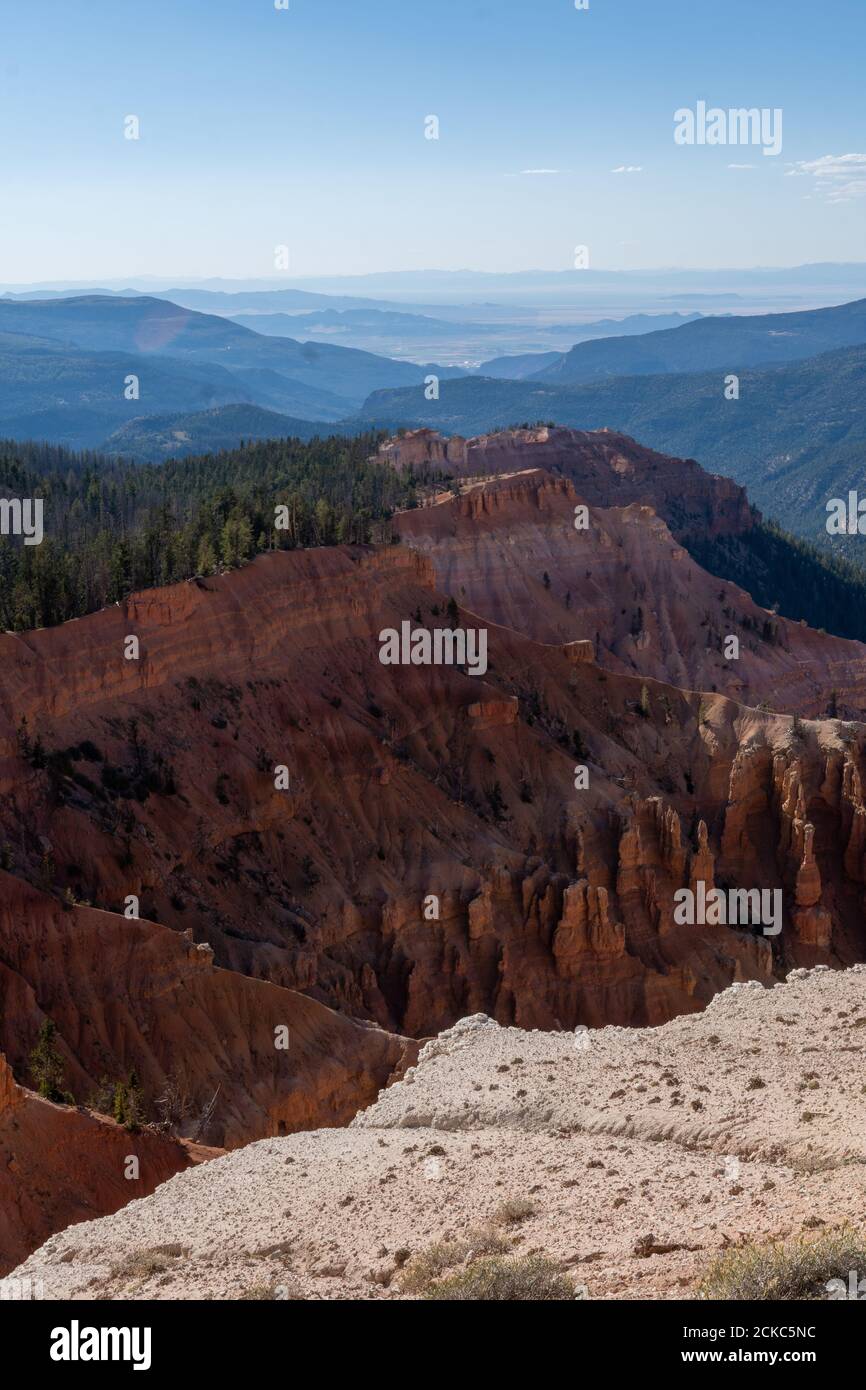 Vertical shot of badlands in the Cedar Breaks National Monument under ...
