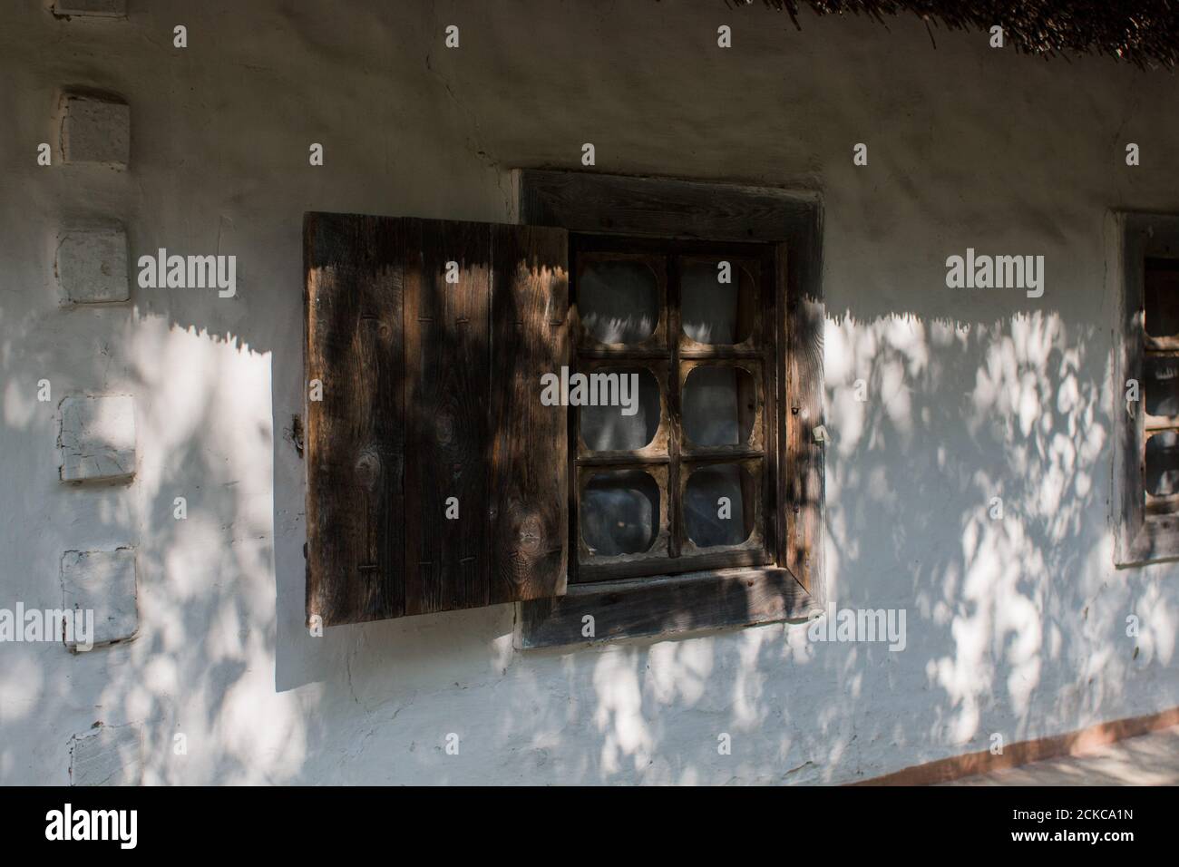 an old wooden window in a Slavic house Stock Photo - Alamy