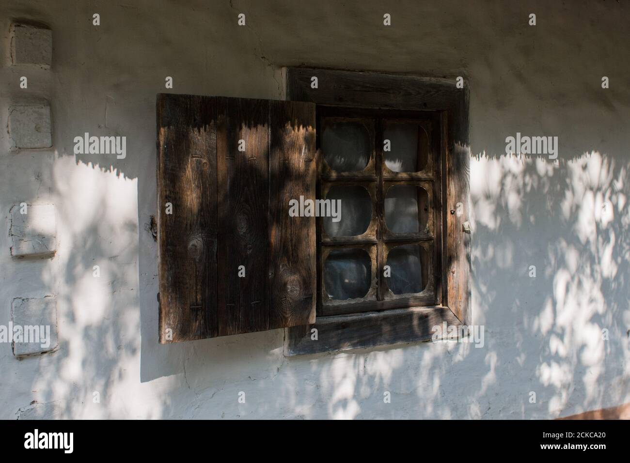 an old wooden window in a Slavic house Stock Photo - Alamy