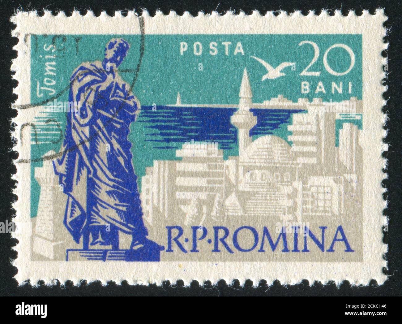 ROMANIA - CIRCA 1960: stamp printed by Romania, shows Ovid Statue at ...