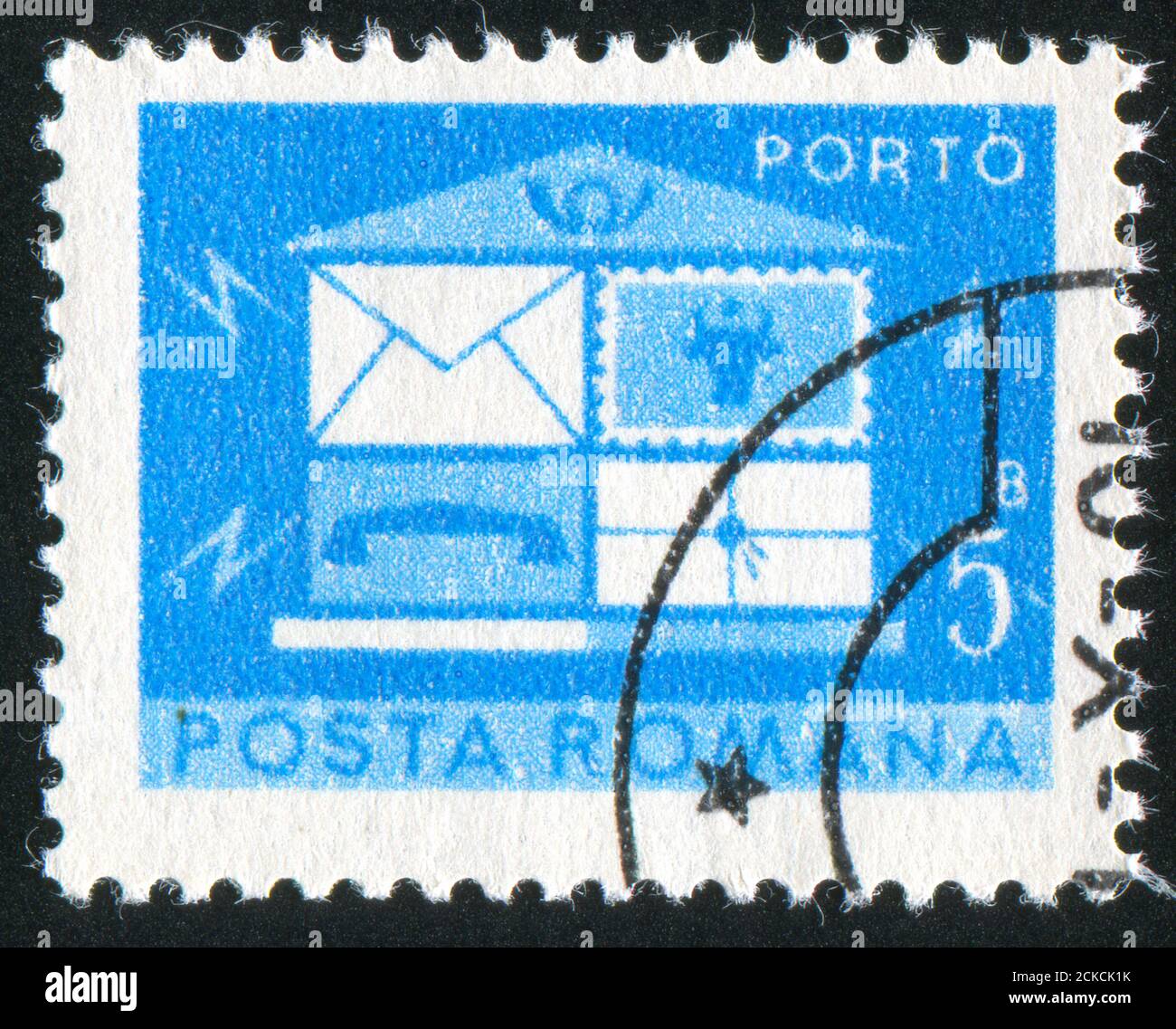ROMANIA - CIRCA 1974: stamp printed by Romania, shows Symbols of ...