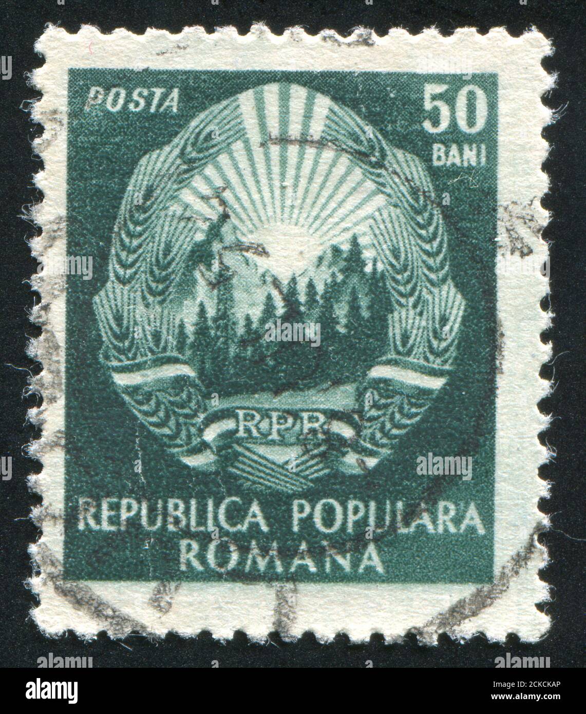 Romania stamp printed in romania hi-res stock photography and images ...
