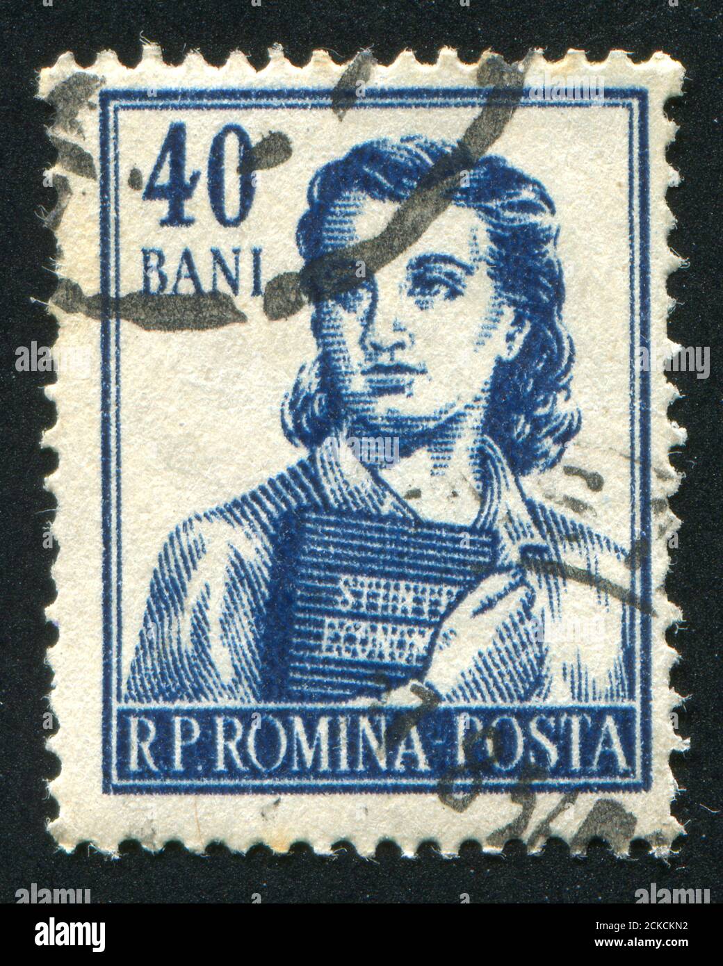 ROMANIA - CIRCA 1955: stamp printed by Romania, shows Girl student ...