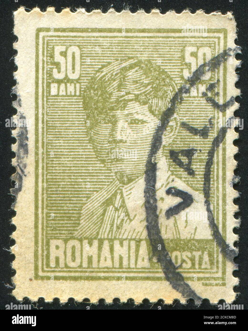 ROMANIA - CIRCA 1928: stamp printed by Romania, shows King Michael ...