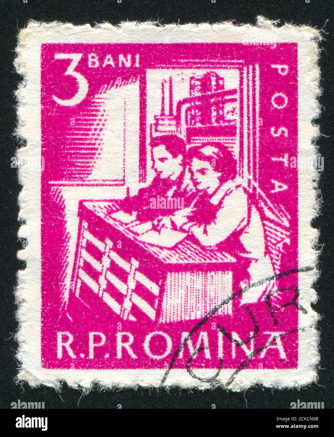 ROMANIA - CIRCA 1960: stamp printed by Romania, shows Students, circa ...