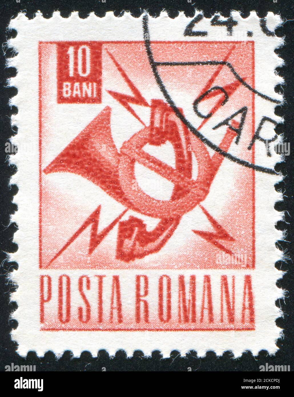 ROMANIA - CIRCA 1967: stamp printed by Romania, shows Communications ...