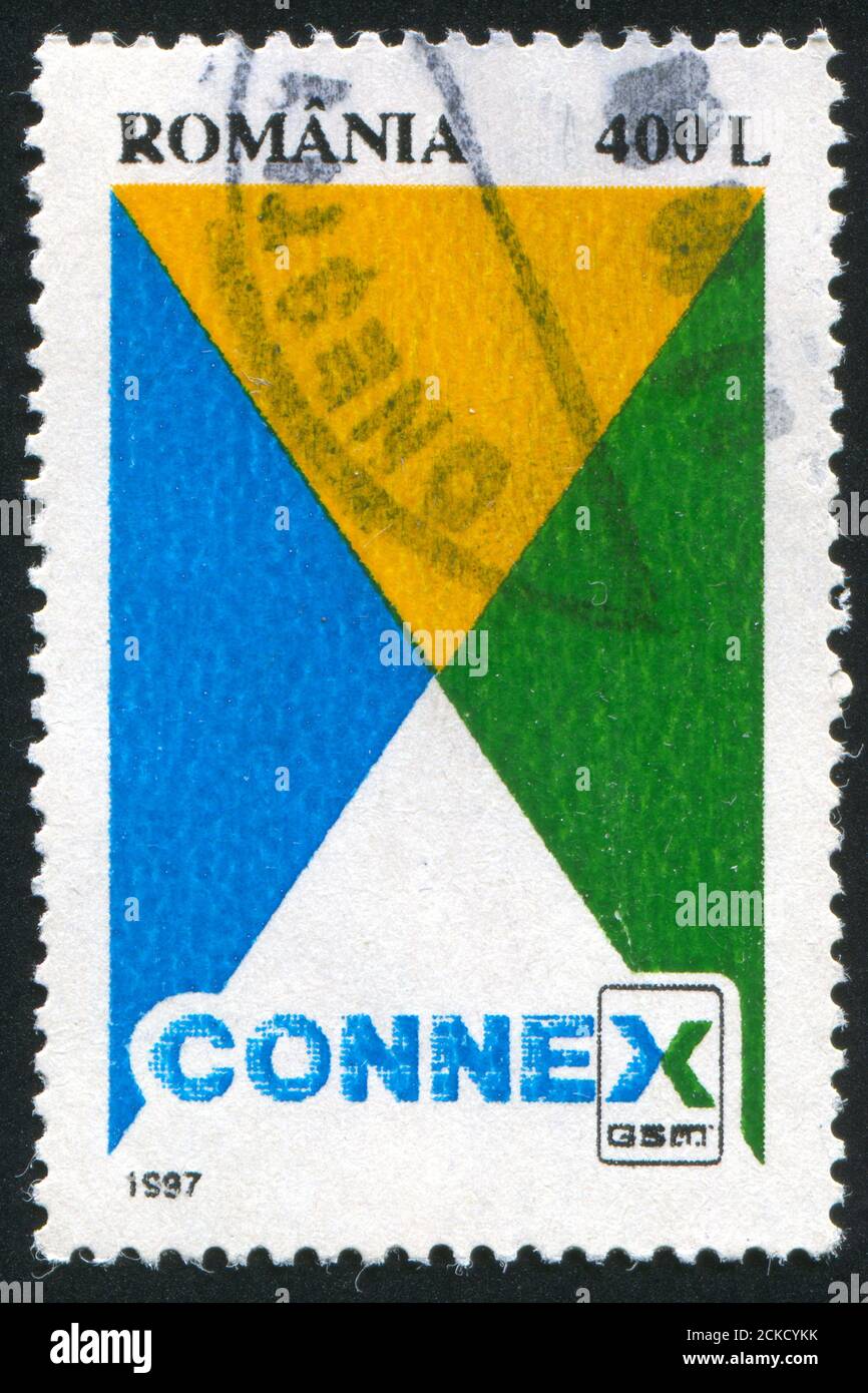 ROMANIA - CIRCA 1997: stamp printed by Romania, shows Inauguration of ...