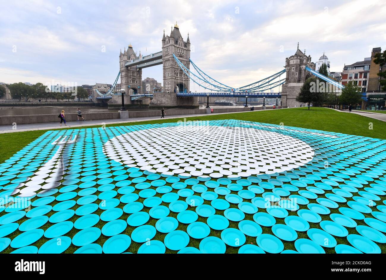 EDITORIAL USE ONLY An installation titled 'Empty Plate', which is made ...