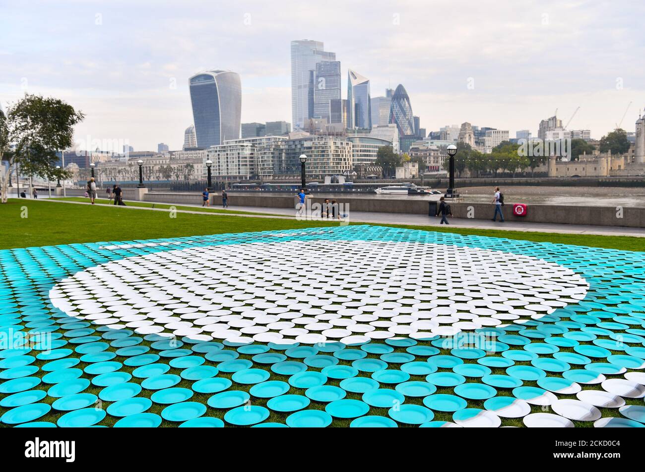 EDITORIAL USE ONLY An installation titled 'Empty Plate', which is made ...