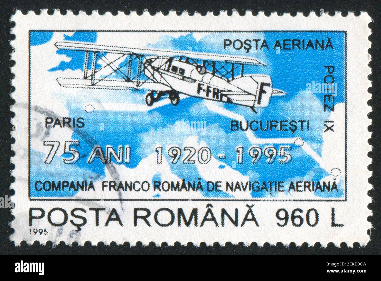Romania stamp aviation hi-res stock photography and images - Alamy