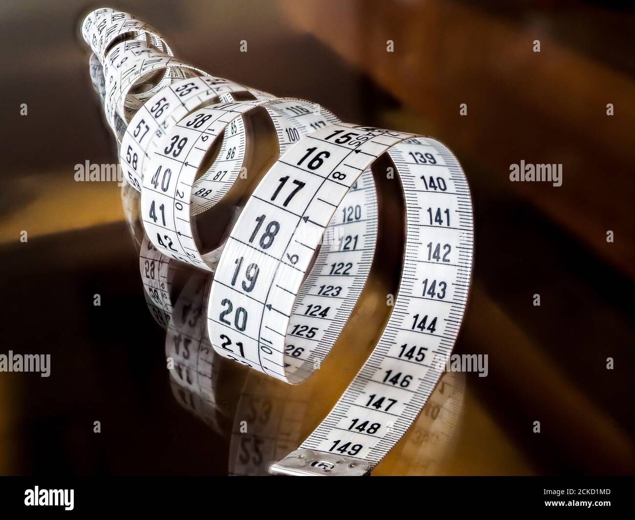 Tape measure, used by dressmakers and tailors to take measurements of ...