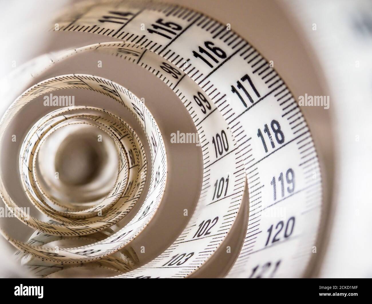 Tape measure, used by dressmakers and tailors to take measurements of ...