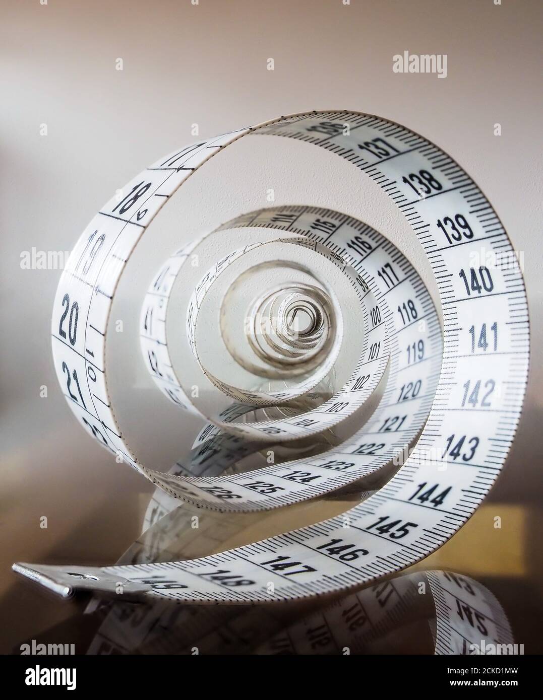 Tape measure, used by dressmakers and tailors to take measurements of ...