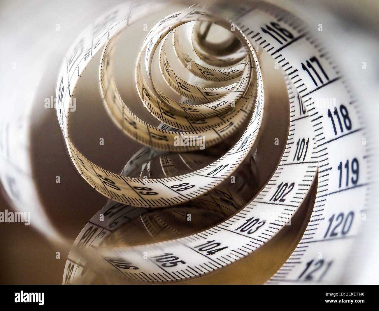 Tape measure, used by dressmakers and tailors to take measurements of ...