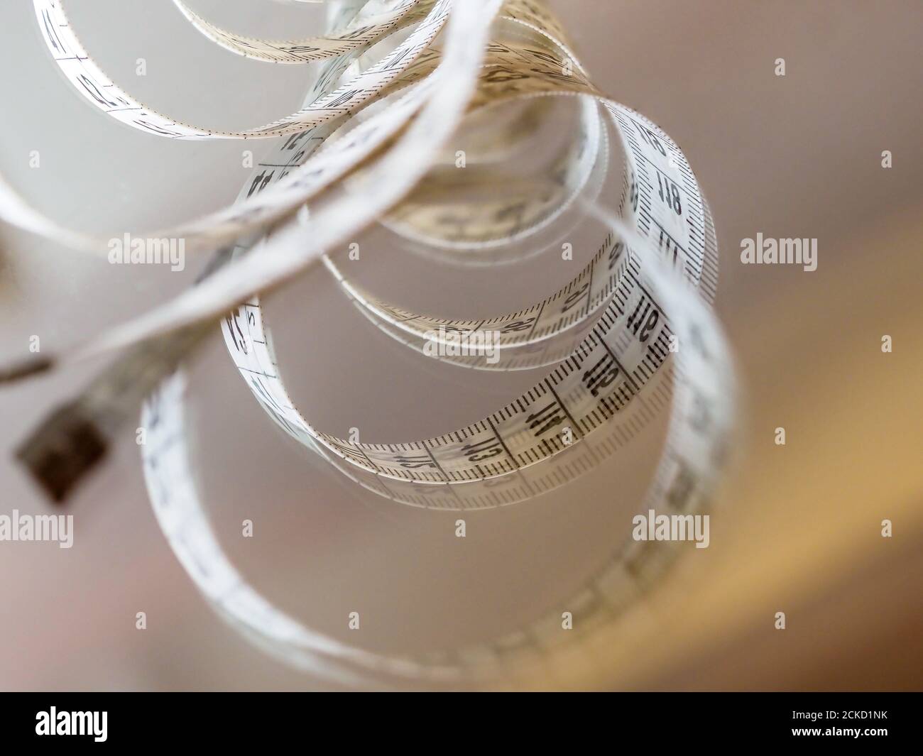 Tape measure, used by dressmakers and tailors to take measurements of ...