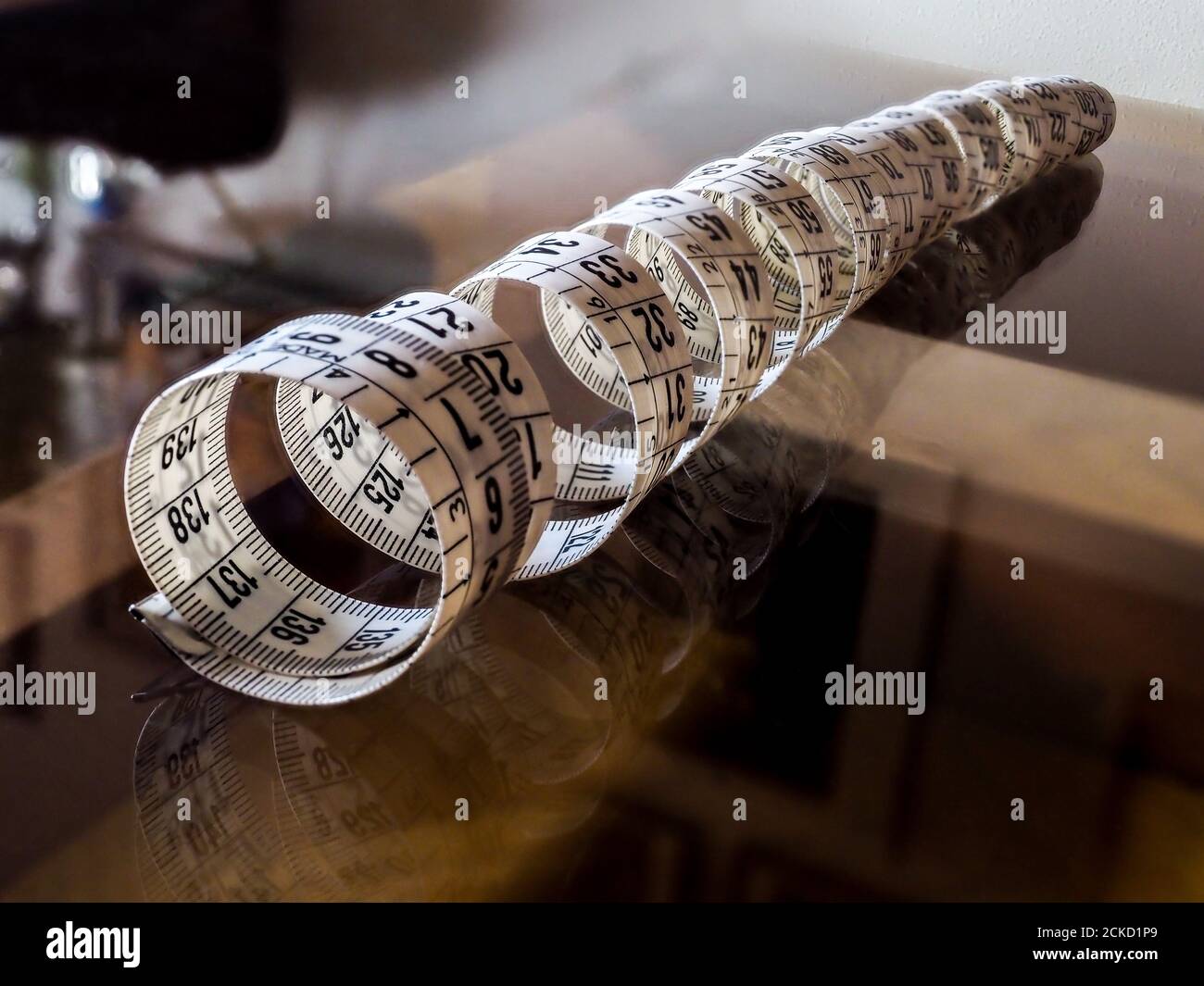 Tape measure, used by dressmakers and tailors to take measurements of ...