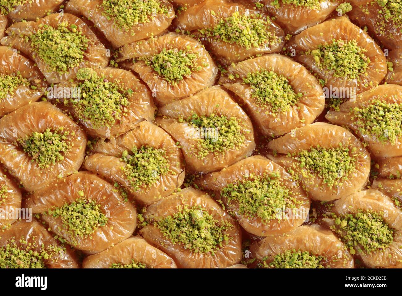 Traditional Dessert Turkish Baklava. Walnut, Pistachio Turkish Style ...