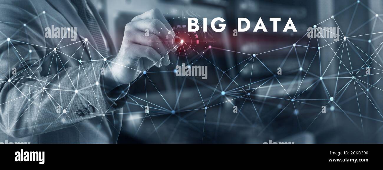 Big Data on Virtual Screen. Technology Internet business and marketing ...