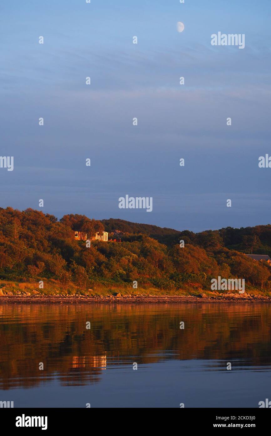 A view looking back to properties at Carsaig Bay, Tayvallich, from the ...