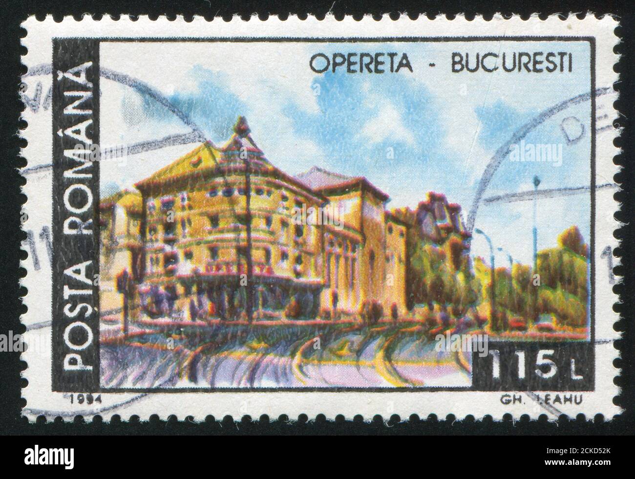 ROMANIA - CIRCA 1994: stamp printed by Romania, show Opera House, circa ...