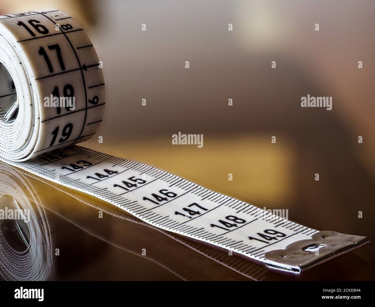 Tape measure, used by dressmakers and tailors to take measurements of ...