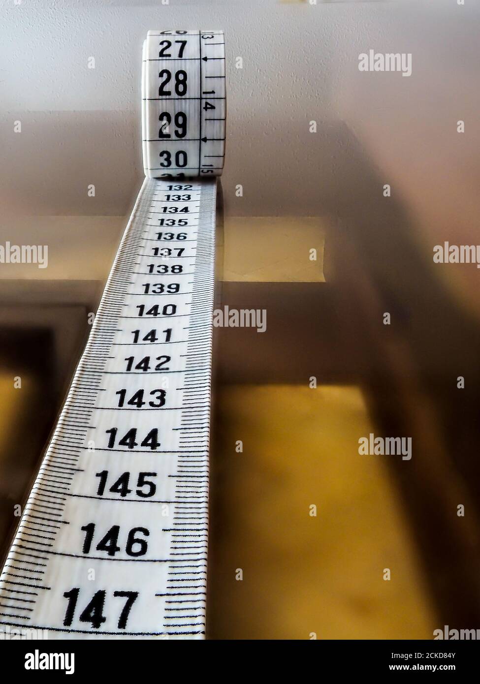 Tape measure, used by dressmakers and tailors to take measurements of ...