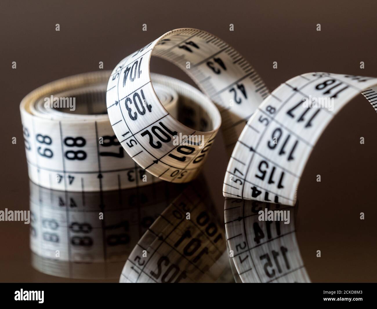 Tape measure, used by dressmakers and tailors to take measurements of ...