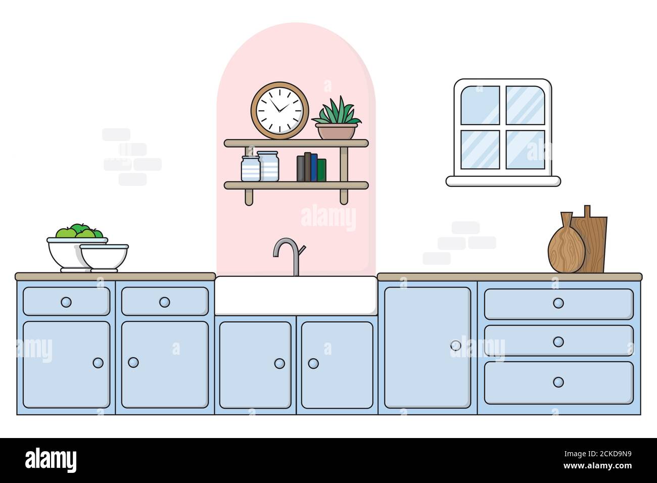 Pink house blue sky Cut Out Stock Images & Pictures - Alamy