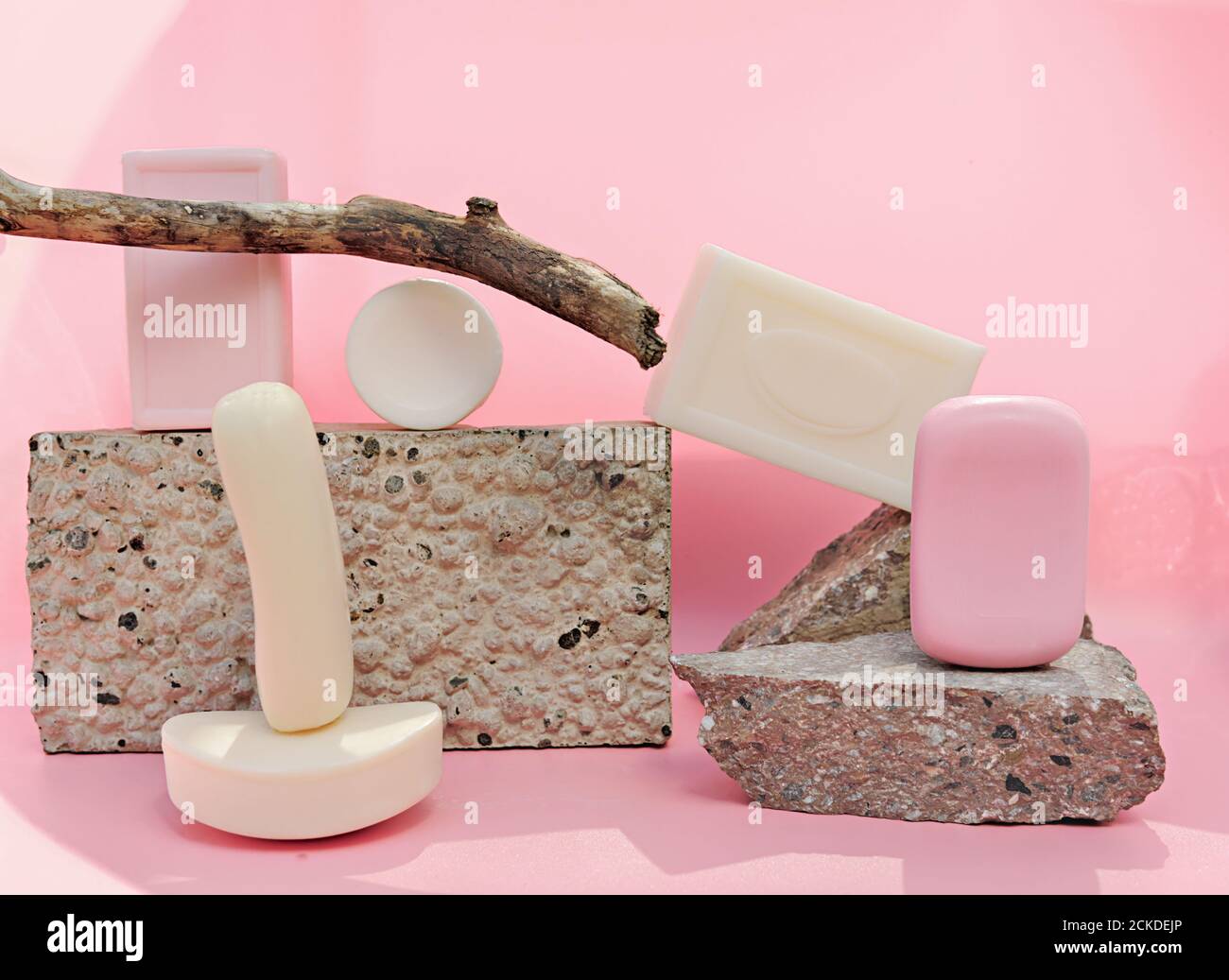 different types of soap bars. trendy style. organic and natural soap ...