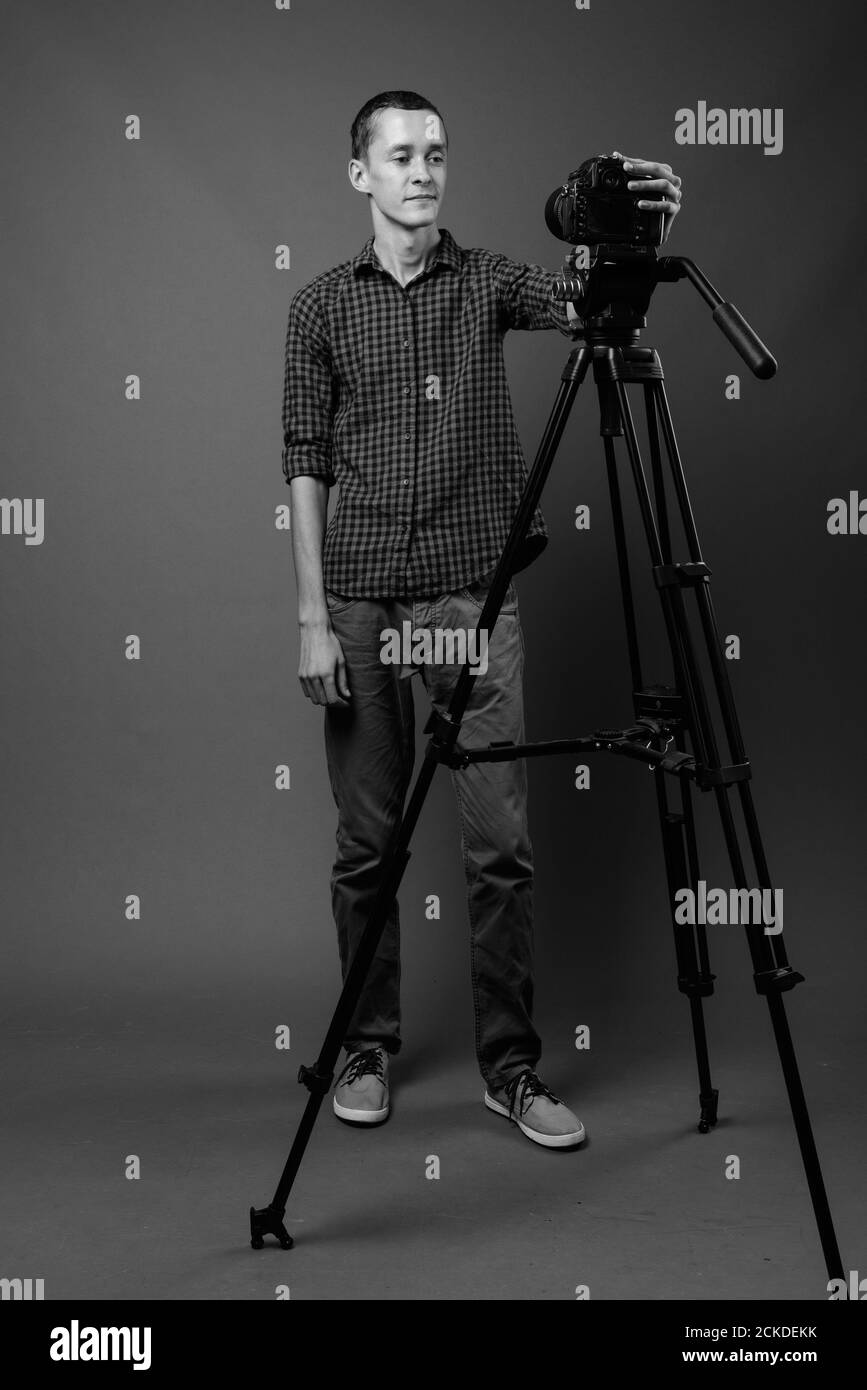 Vlogging shot Black and White Stock Photos & Images - Alamy