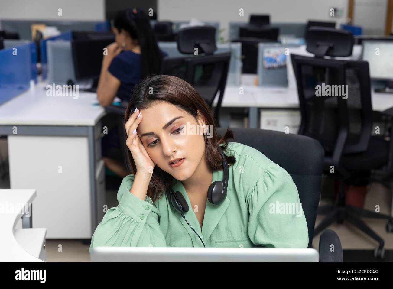 Indian call centre girl hi-res stock photography and images - Alamy