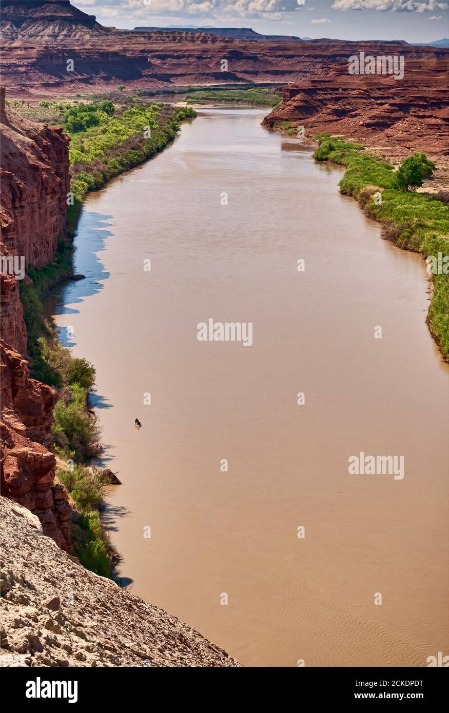 Green River, Potato Bottom area, canoe in distance, view from Fort ...
