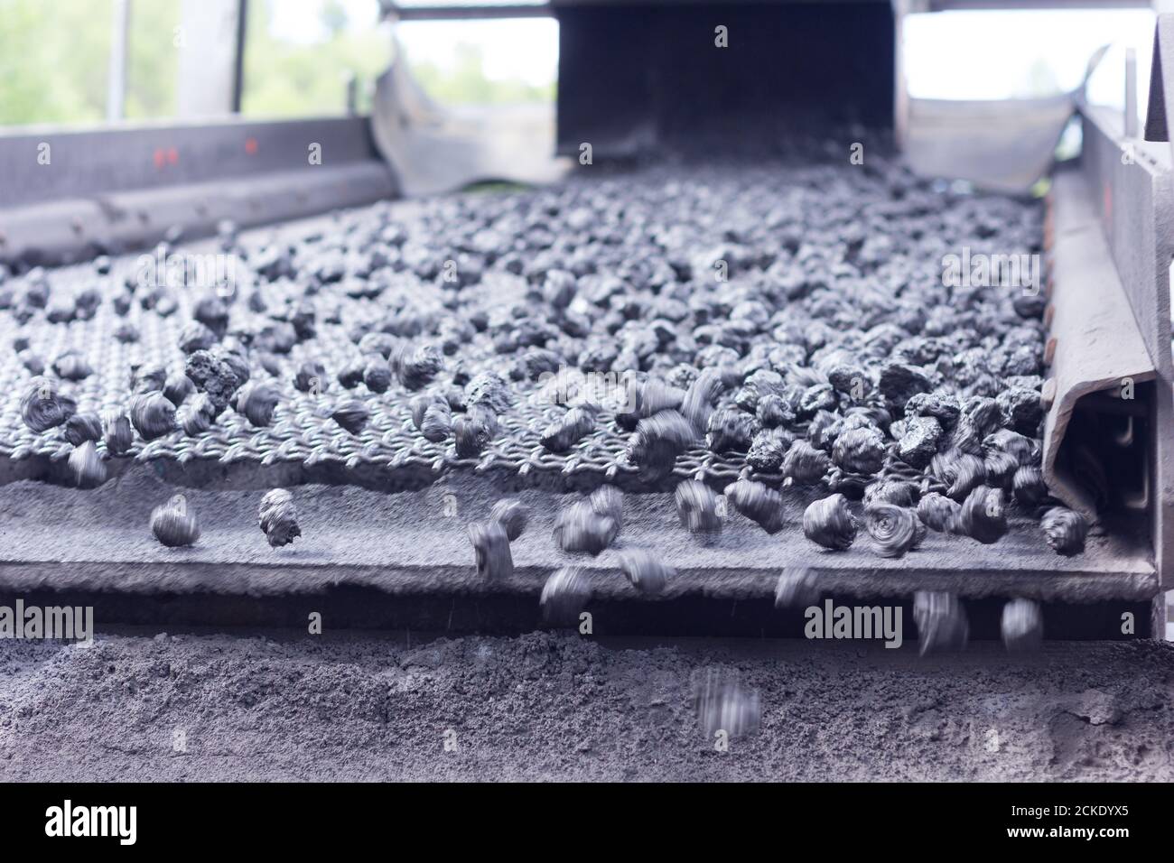 Industrial machinery working and transporting stone and various ...