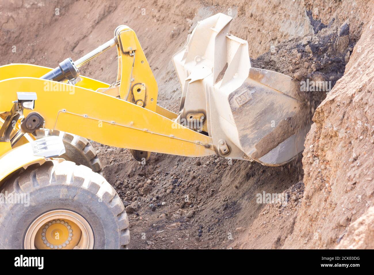 Industrial machinery working and transporting stone and various ...