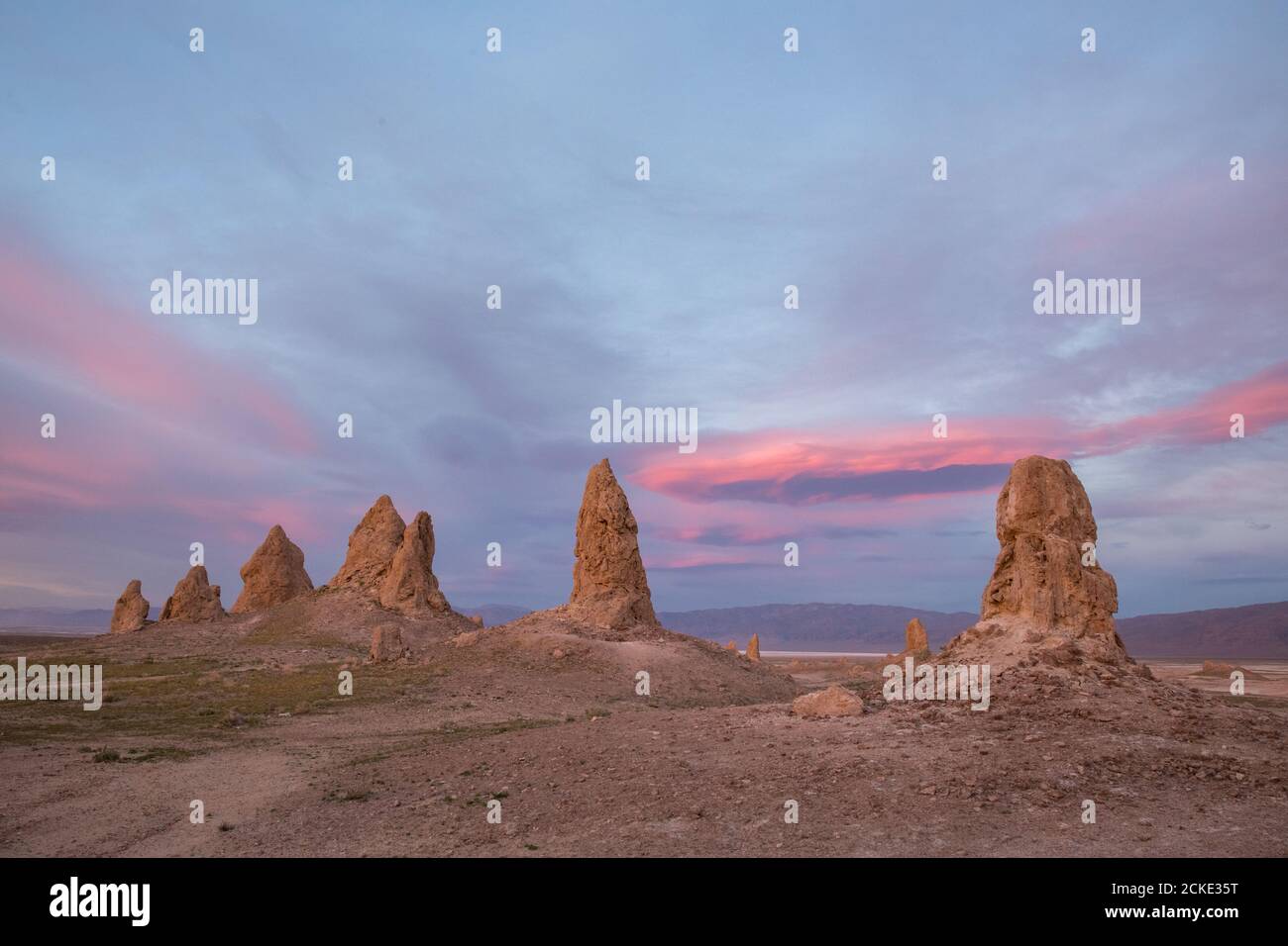 Beautiful view of Trona Pinnacles in California during sunset Stock ...
