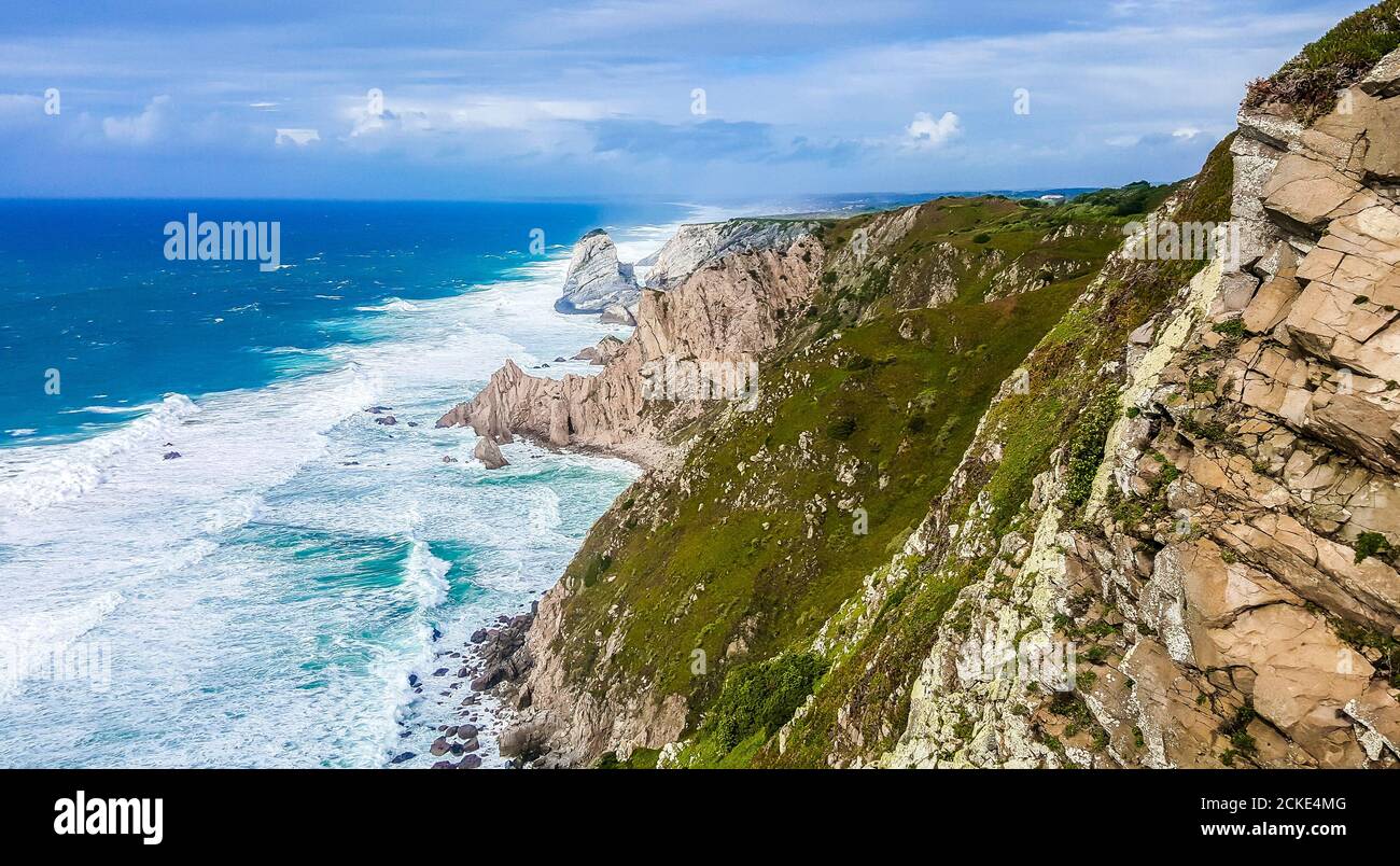 Cabo da Roca (Cape Roca), Portugal, the westernmost point of mainland ...