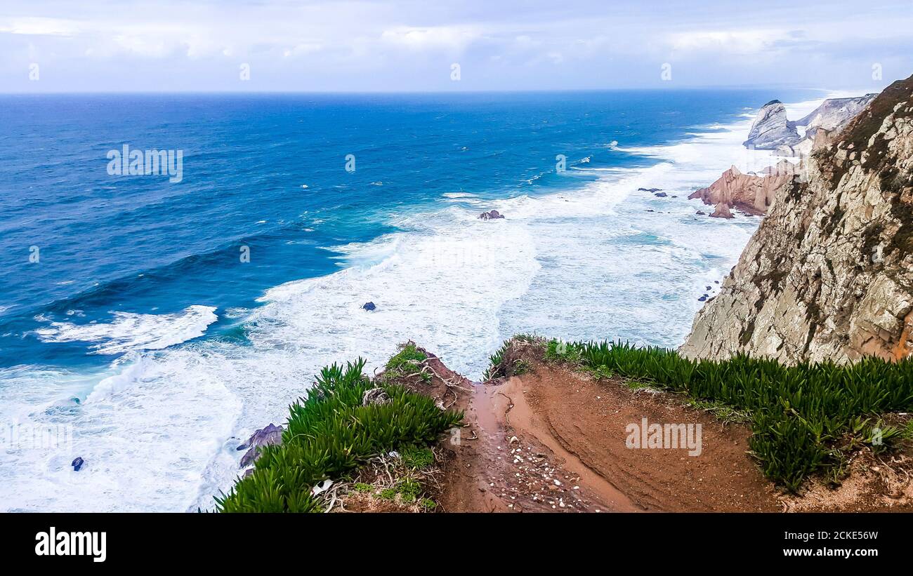 Cabo da Roca (Cape Roca), Portugal, the westernmost point of mainland ...
