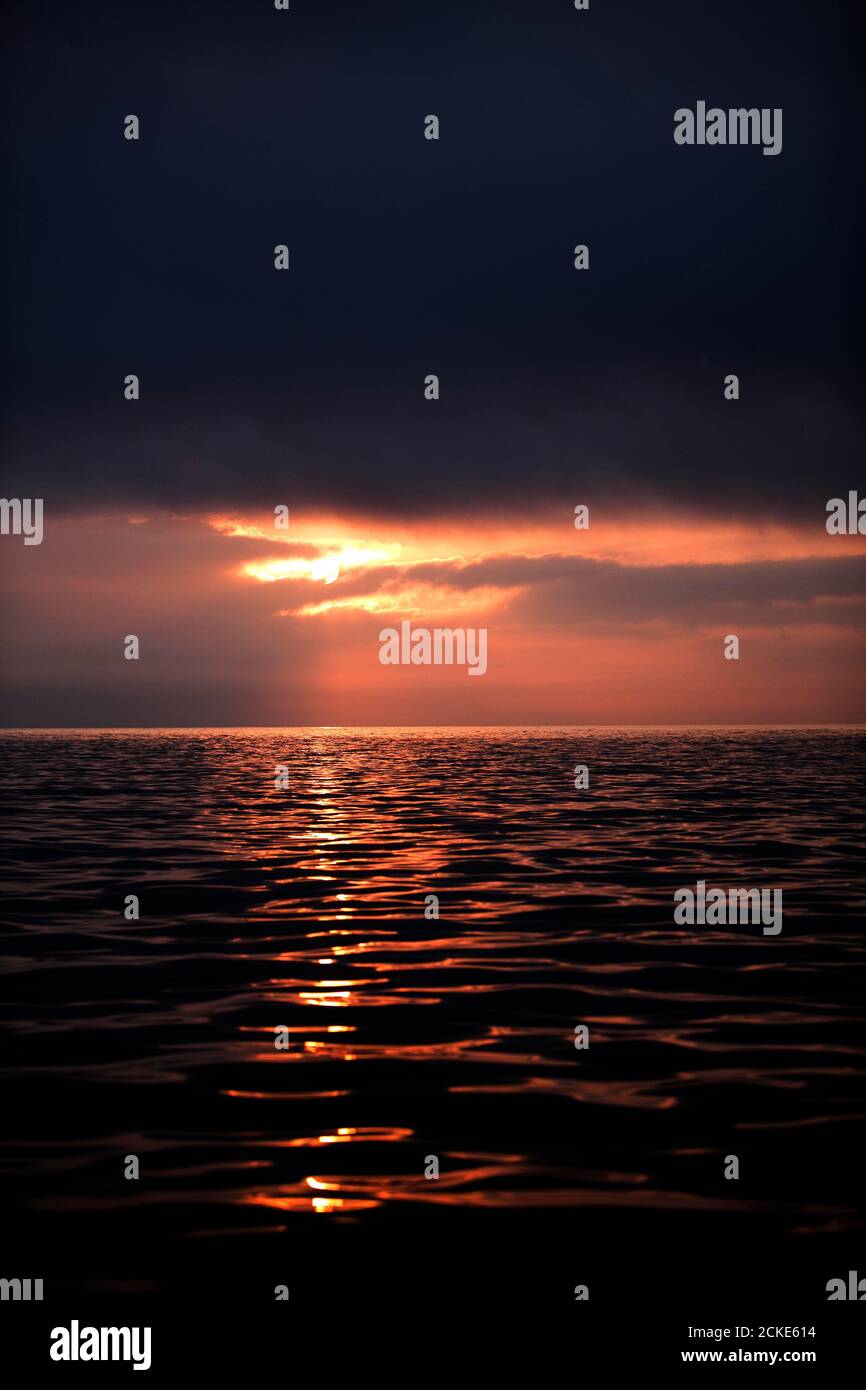 Sunset at False Bay, South Africa Stock Photo - Alamy