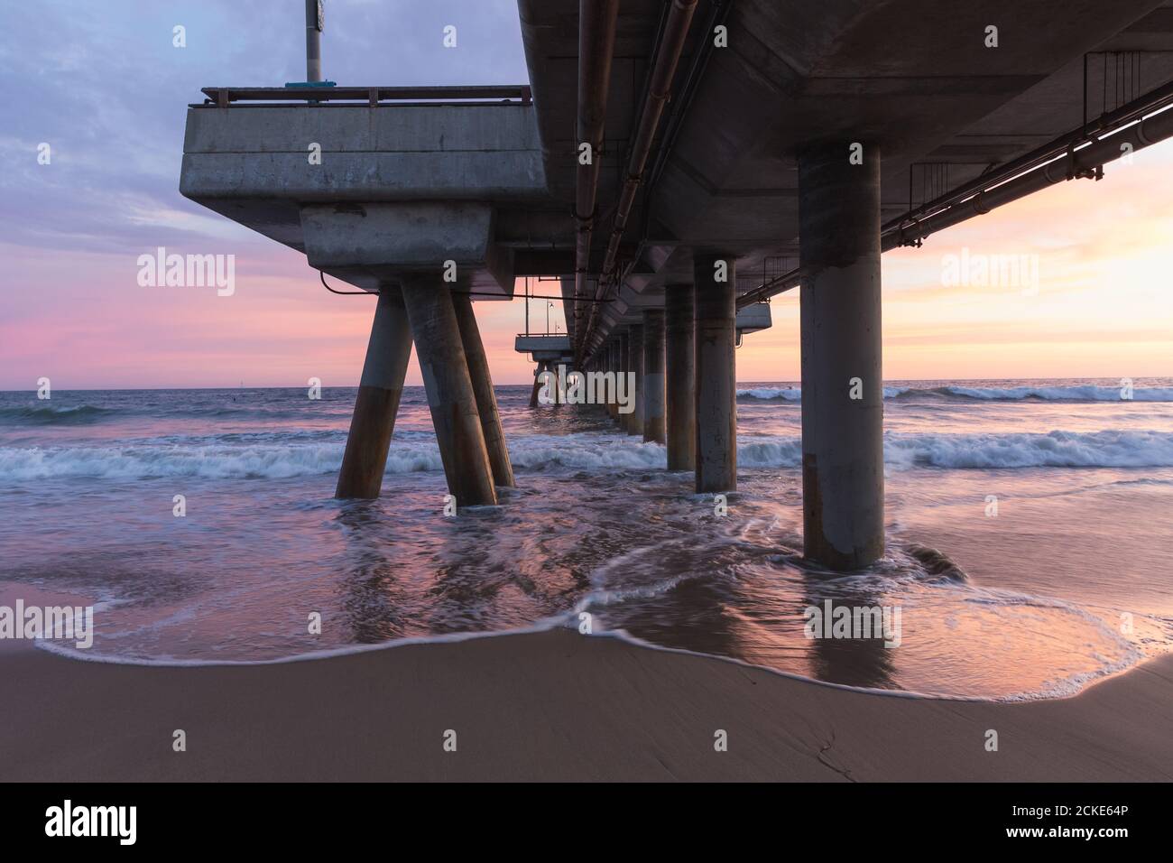 Old pier at the beach in California during sunset Stock Photo - Alamy