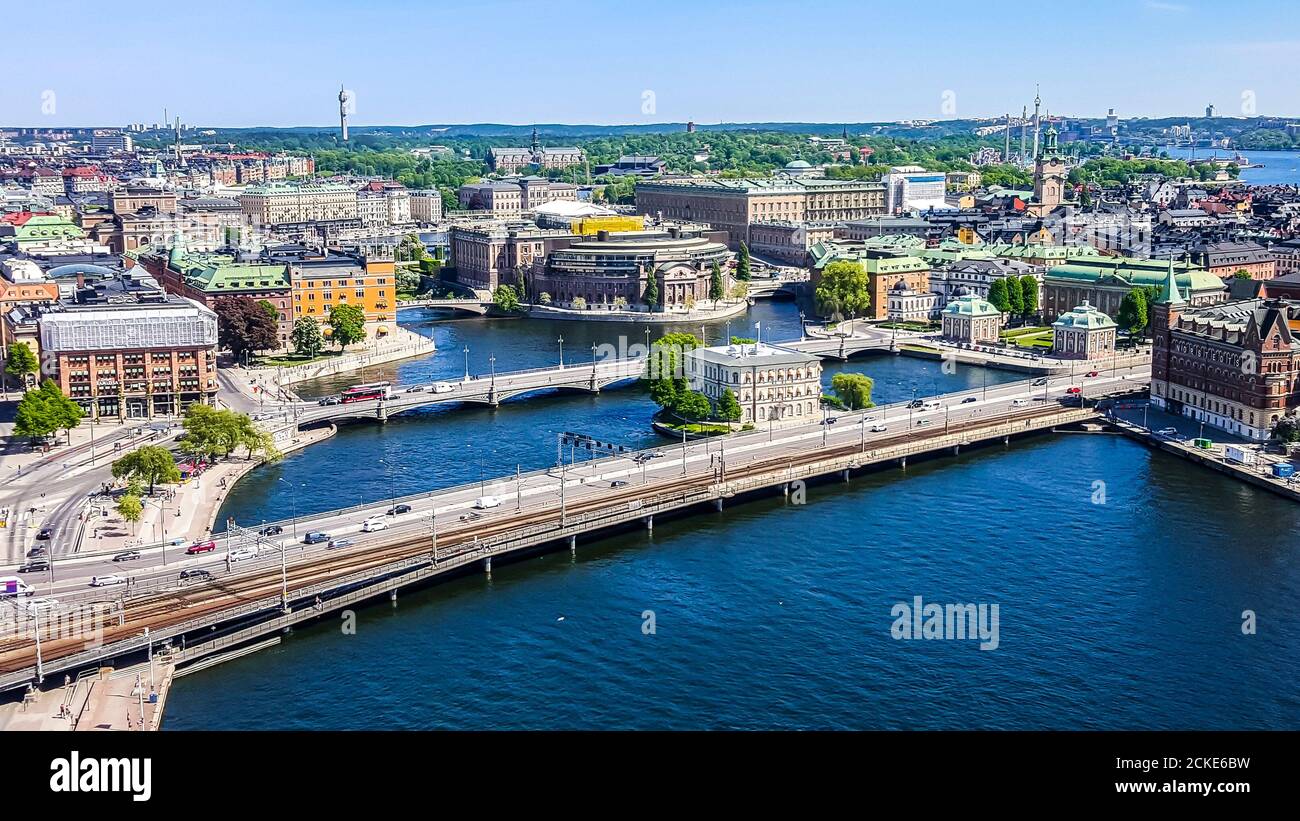 Stockholm city top above view hi-res stock photography and images - Alamy