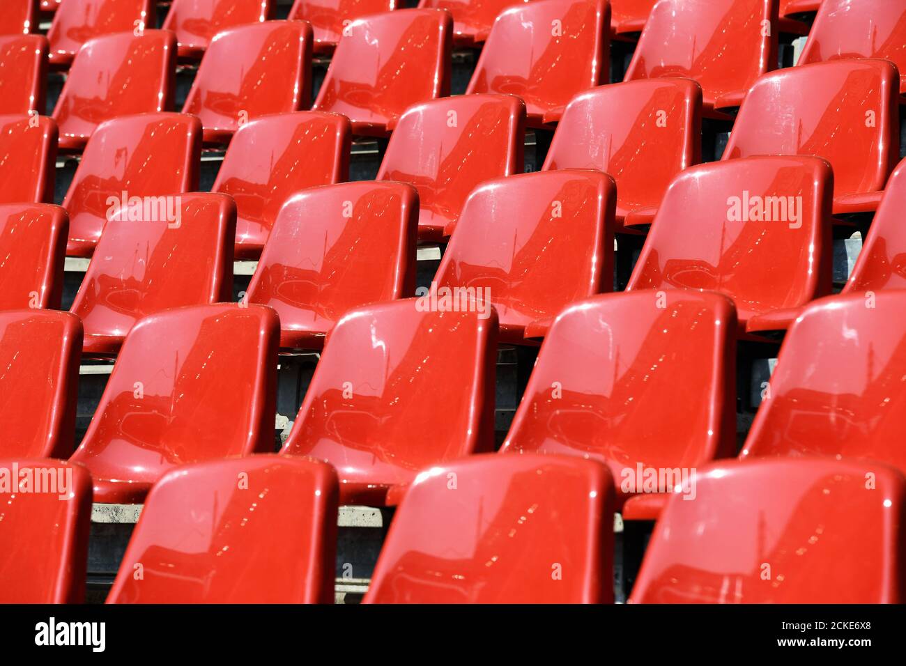 Red seats in the Rhein Energie Stadium Cologne Stock Photo - Alamy