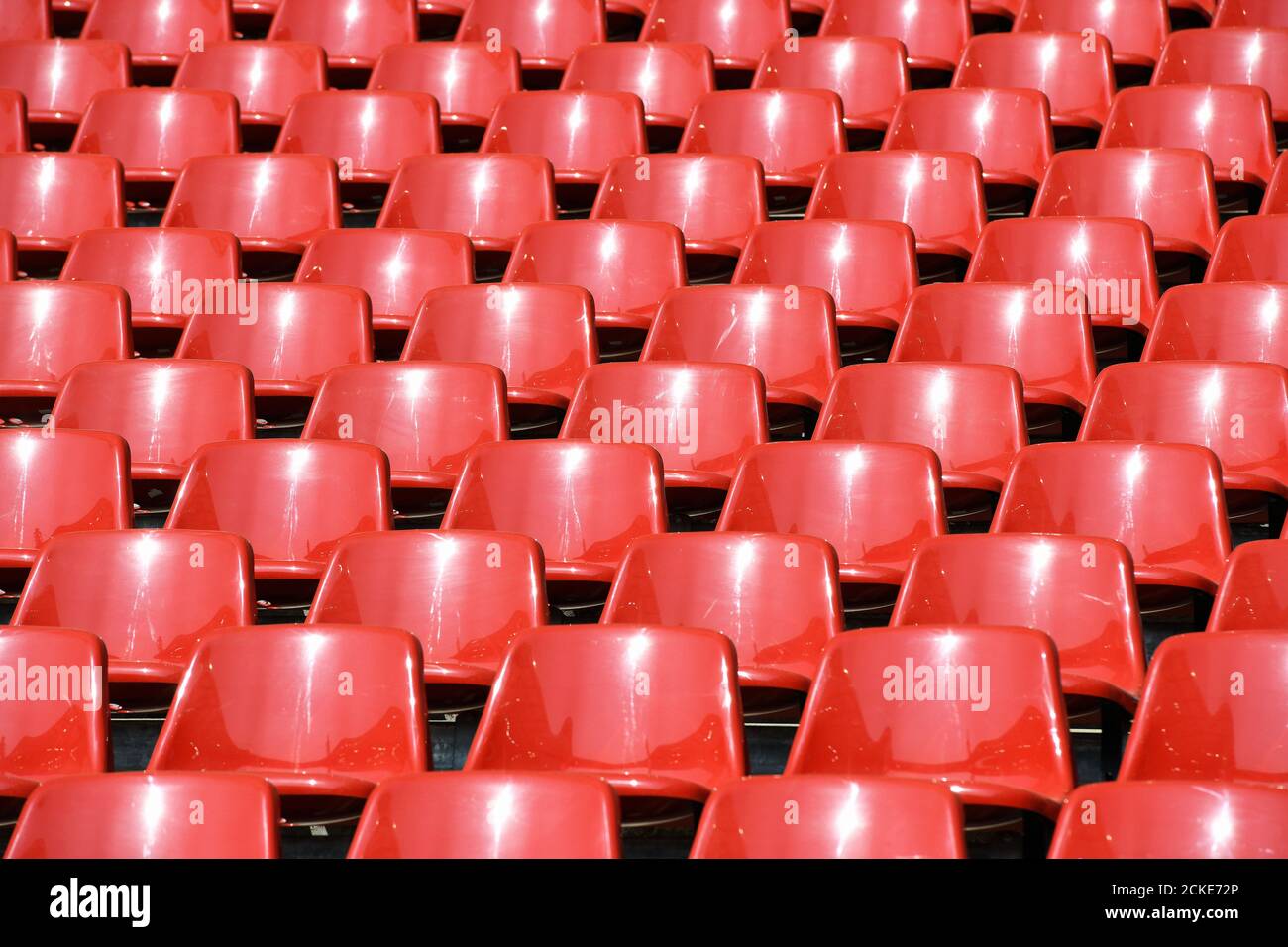 Red seats in the Rhein Energie Stadium Cologne Stock Photo - Alamy