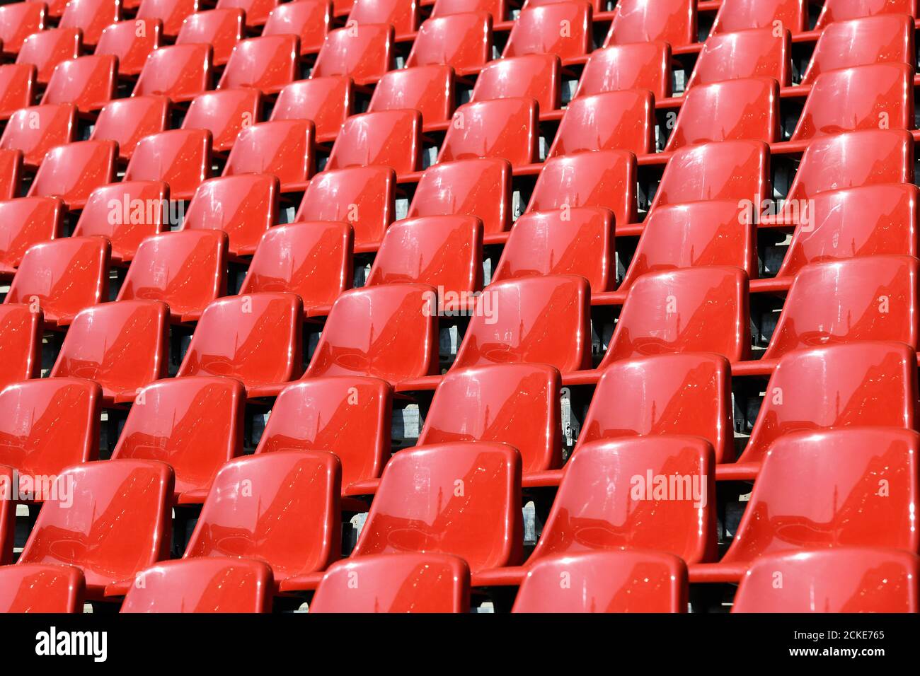 Red seats in the Rhein Energie Stadium Cologne Stock Photo - Alamy