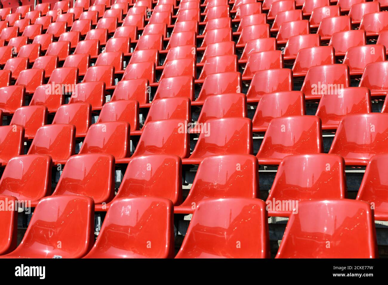 Red seats in the Rhein Energie Stadium Cologne Stock Photo - Alamy