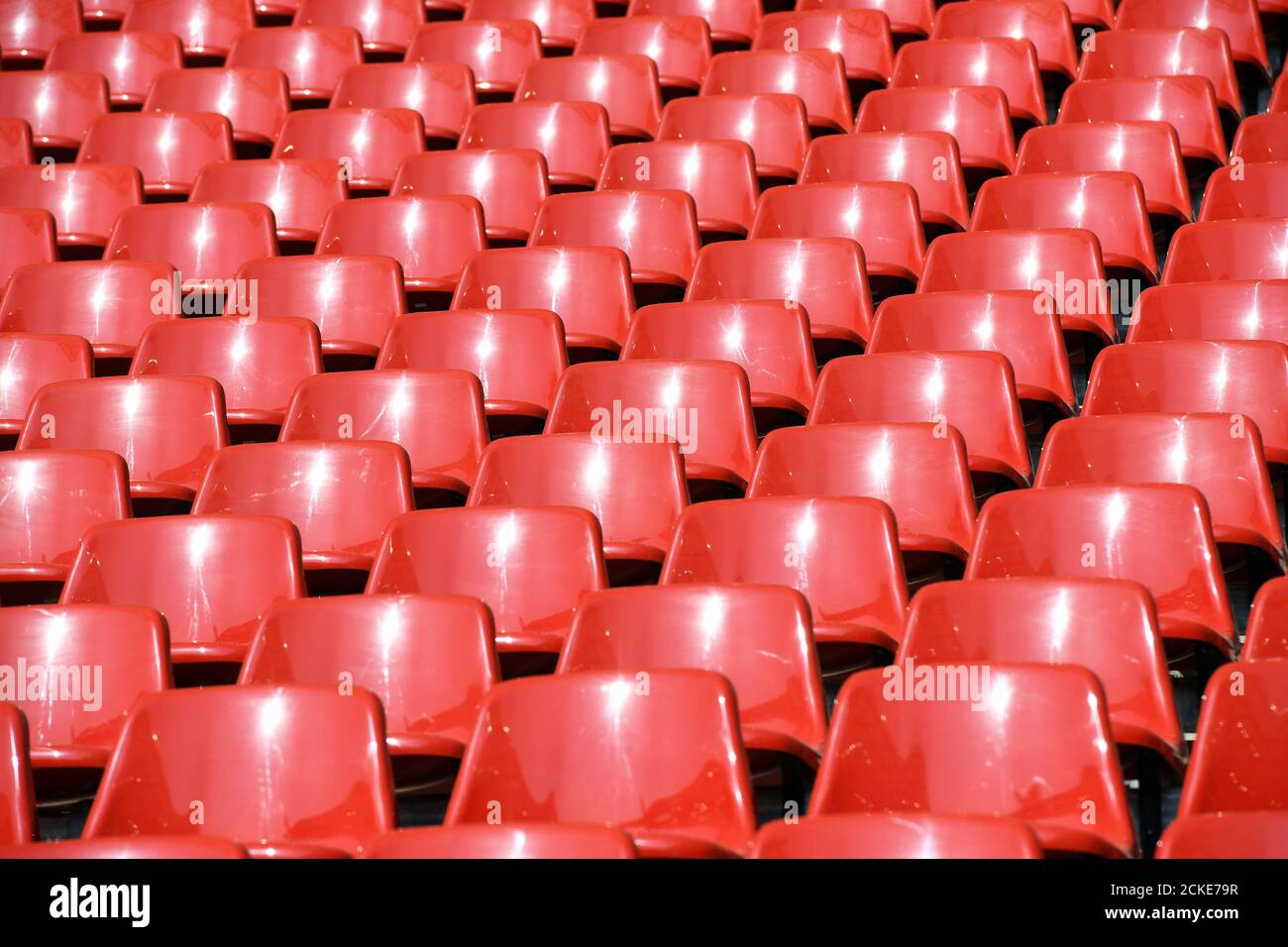 Red seats in the Rhein Energie Stadium Cologne Stock Photo - Alamy