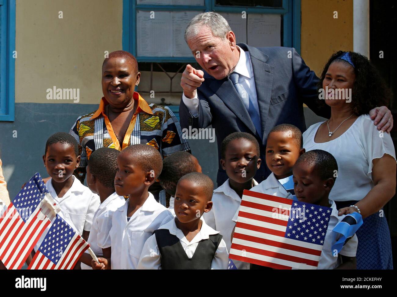 Us president george bush children hi-res stock photography and images ...