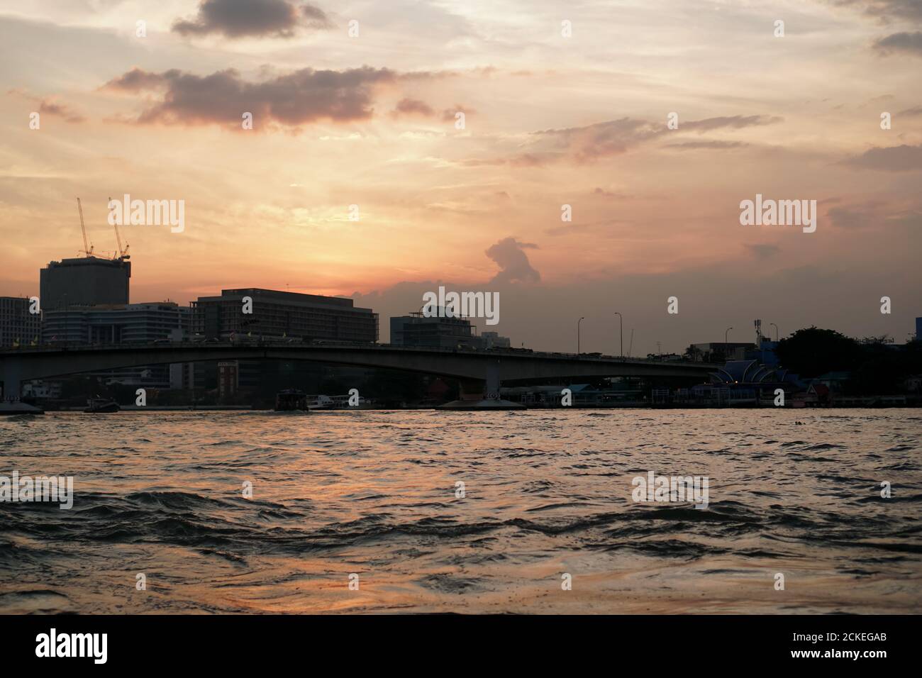 Sunset sky view on the riverside Stock Photo - Alamy