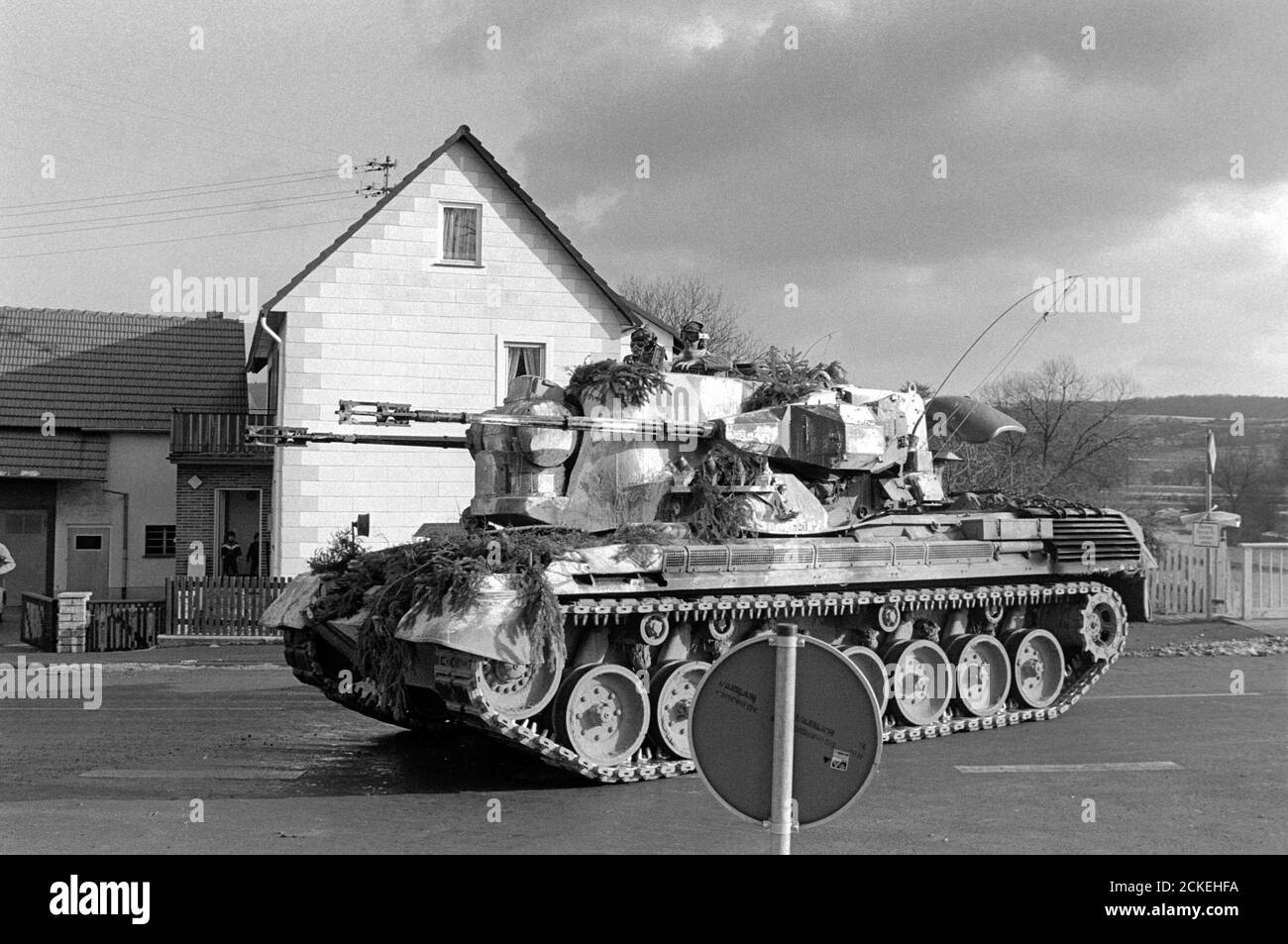NATO exercises in Germany, self-propelled anti-aircraft gun of German ...