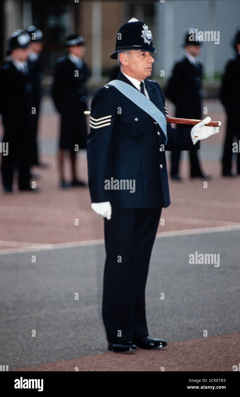 A Drill Saregeant instructor at a Passing Out parade at the Metrpolitan ...